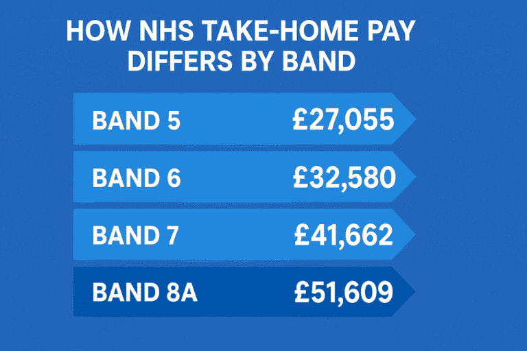 How NHS Take-Home Pay Differs by Band