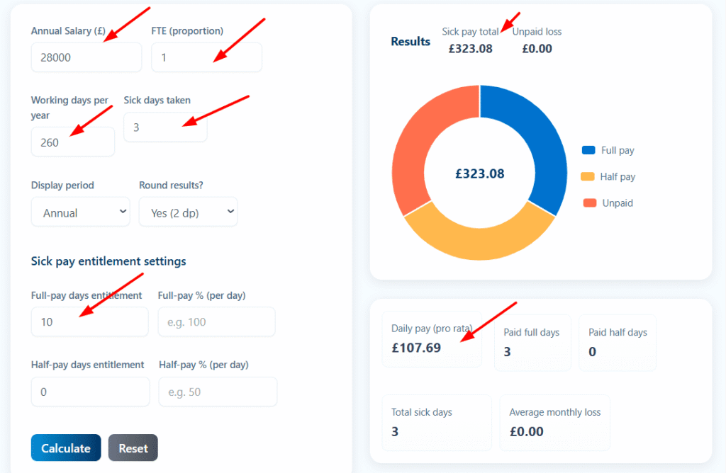 NHS Sick Pay Calculator 2025 | Check Your Entitlement Instantly