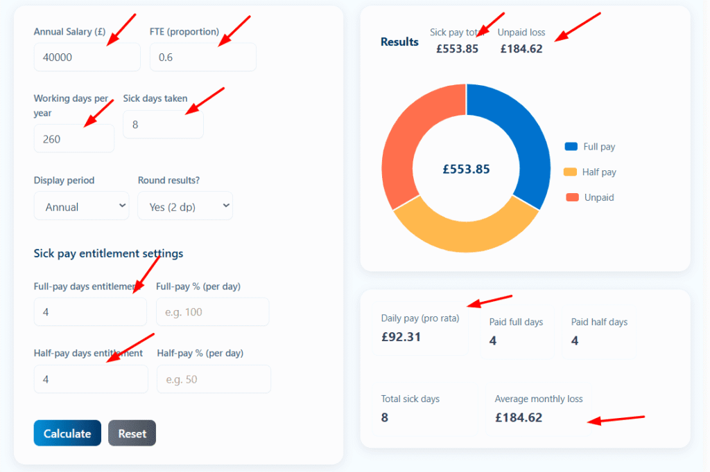 NHS Sick Pay Calculator 2025 | Check Your Entitlement Instantly